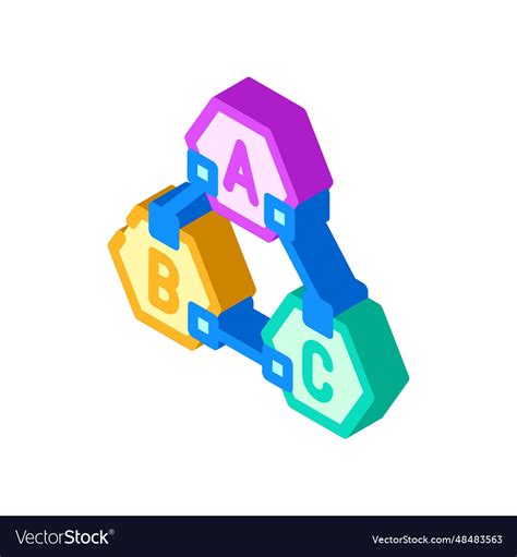 microservices software isometric icon royalty free vector