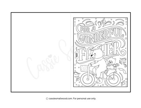 Printable Fathers Day Cards To Color For Grandpa Best Grandad Coloring