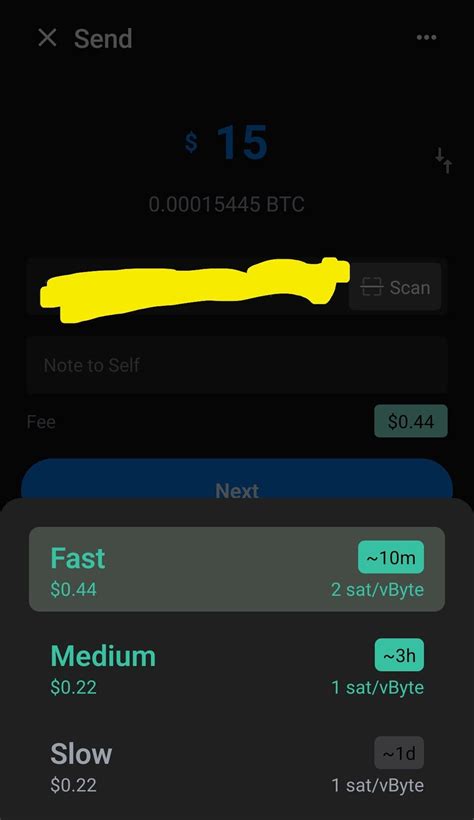 2sat vbyte transaction r bluewallet