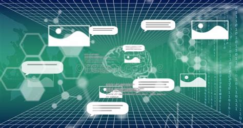 Image Of Ai Text And Icon Data Processing Over Brain Stock Illustration Illustration Of