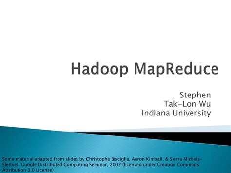 PPT Hadoop MapReduce PowerPoint Presentation Free Download ID