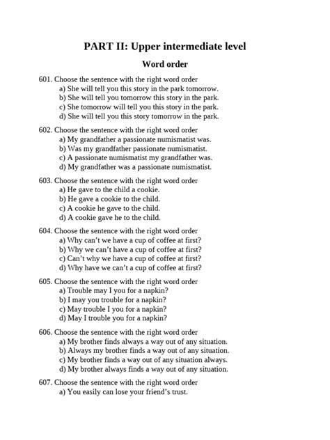 Grammar Toefl Exercises Pdf