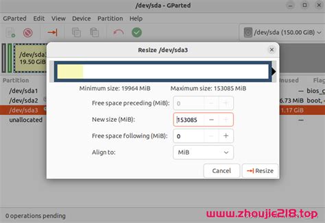 Ubuntu使用gparted工具扩容显示Unable to resize read only file system 周杰个人博客