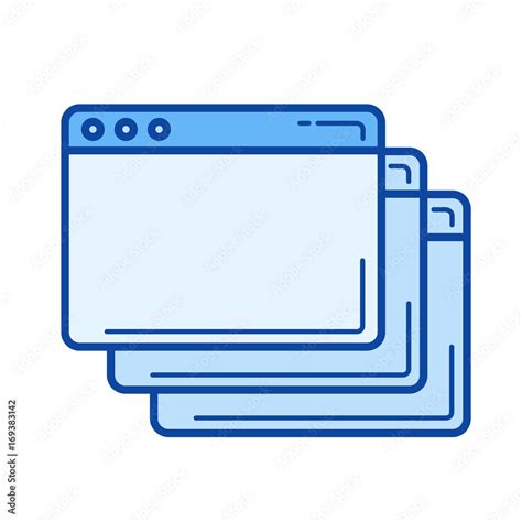 new tab vector line icon isolated on white background new tab line