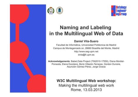 Naming And Labeling In The Multilingual Web Of Data Ppt