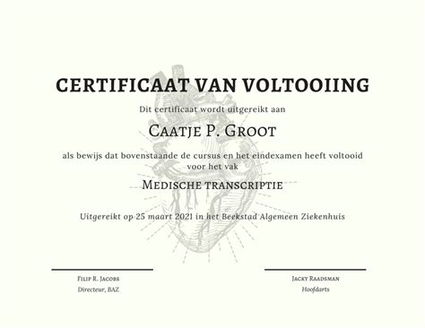 Gratis Afdrukbare Certificaat Voorbeelden Canva