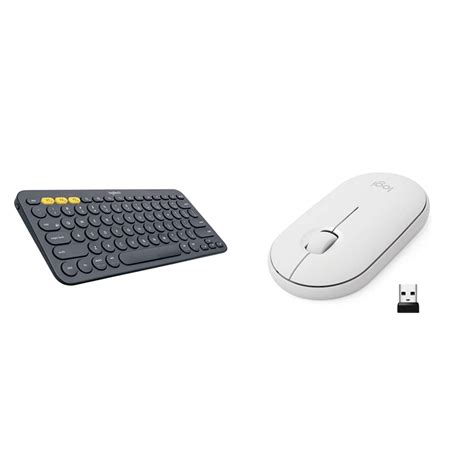 Buy Logitech K380 Multi Device Bluetooth Wireless Keyboard Dark Grey And Pebble M350