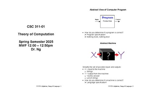 Csc311 Final Exam Notes Alphabets Strings And Languages Analysis