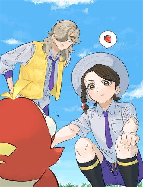 Juliana Fuecoco And Arven Pokemon And 2 More Drawn By Umi Meteo
