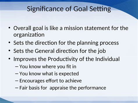 Goal Setting In Performance Appraisalppt