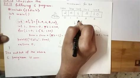 Gate 2019 C Programming Arrays And Pointers Youtube