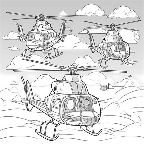 헬리콥터 색칠 그림 이미지 Freepik에서 무료 다운로드