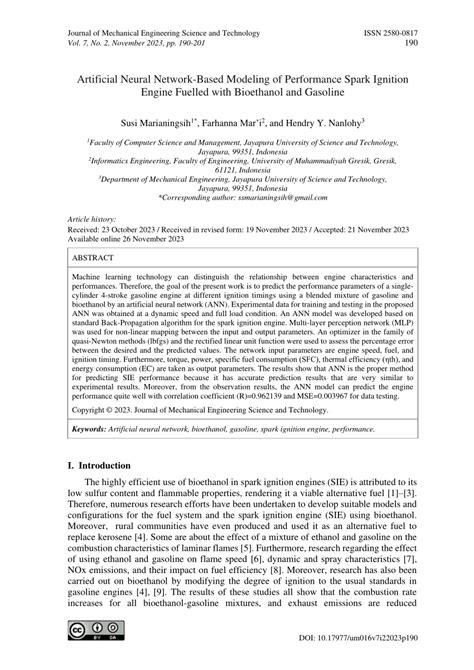 pdf artificial neural network based modeling of performance spark