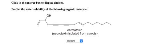 solved click in the answer box to display choices predict