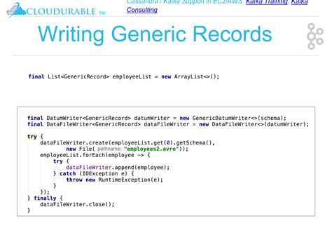 Avro Tutorial Records With Schema For Kafka And Hadoop Pptx
