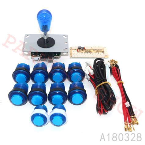 zero delay arcade usb encoder pc to joystick with 28mm led buttons and