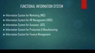 Functional Information System PPTX