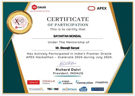 Sayantan Mondal On Linkedin Oracle Apex Hackathon Participation Oracle Oracle Apex Trainer