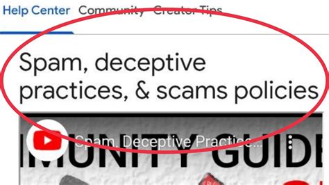 youtube policy what is spam deceptive practices and scams policies