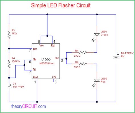 Simple LED Flasher Circuit