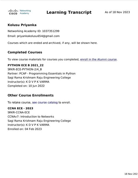 Priyanka Kolusu On Linkedin Pythoncourse Cisconetworkingacademy