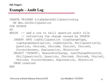 Ppt Sql Triggers Powerpoint Presentation Free Download Id1718790