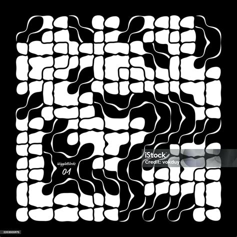 Wiggle Blocks Series Positive Pattern 01 Stock Illustration Download