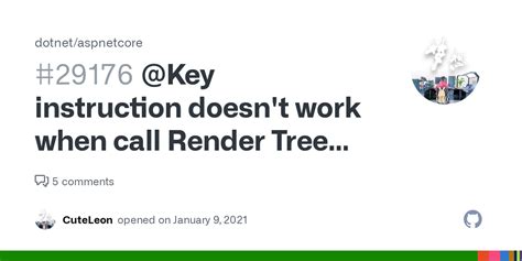Key Instruction Doesn T Work When Call Render Tree Builder By Hands In Blazor WebAssembly NET