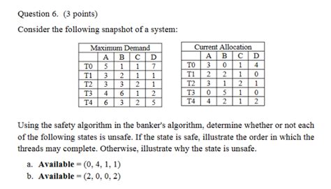 Solved Question 6 3 ﻿pointsconsider The Following