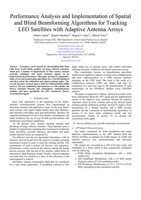 Pdf Performance Analysis And Implementation Of Spatial And Blind Beamforming Algorithms For