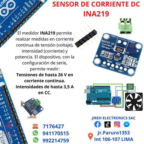 El Sensor De Corriente Ina219 Es Jireh Electronics Sac