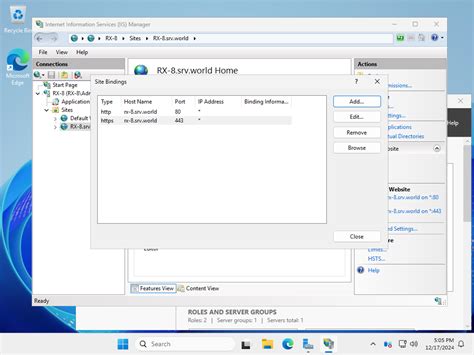 windows server 2025 iis ssl tls settings server world