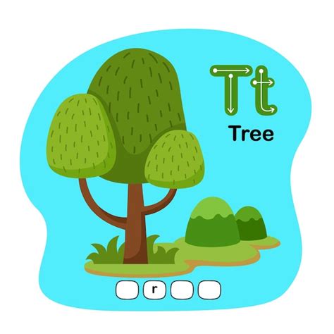 Premium Vector Illustration Isolated Alphabet Letter T Tree