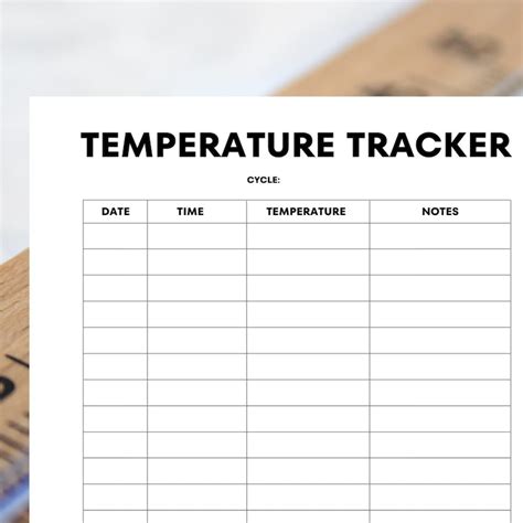 Temperature Chart Etsy