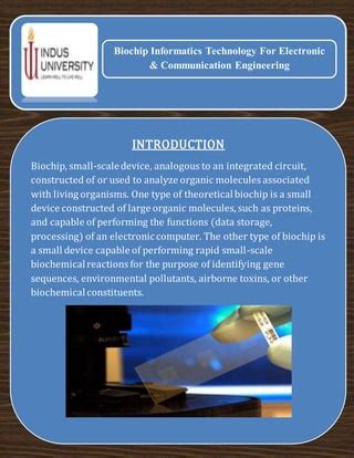 Biochip Informatics Technology For Electronic Communication