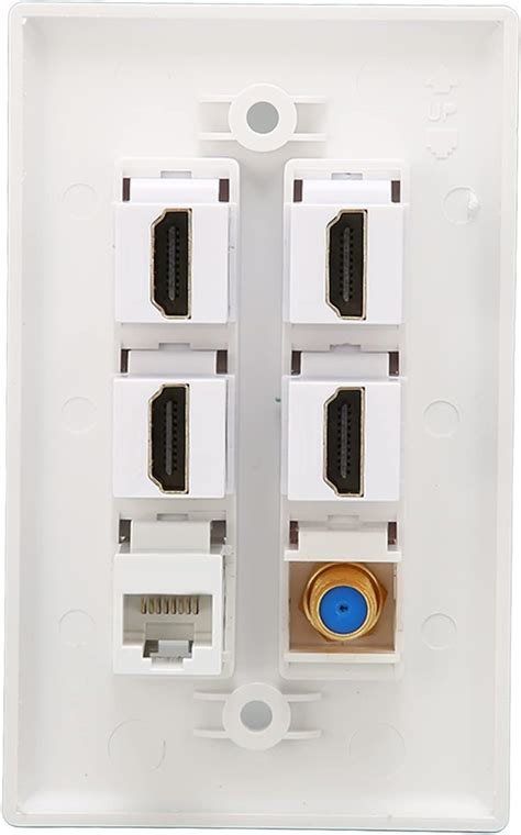 Plaque Murale Hdmi 4 Prise Hdmi Plaque Murale 4k Abs Plaque Murale 6