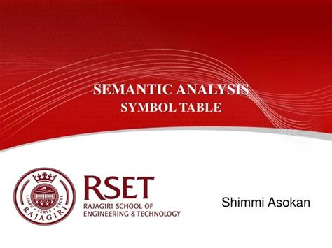 Ppt Semantic Analysis Symbol Table Powerpoint Presentation Free Download Id 4609182