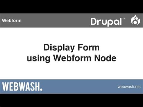 Webform Videos Webform Drupal Wiki Guide On Drupal Org
