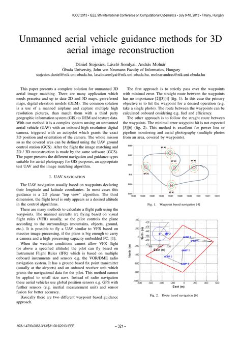 Pdf Unmanned Aerial Vehicle Guidance Methods For 3d Aerial Image Reconstruction