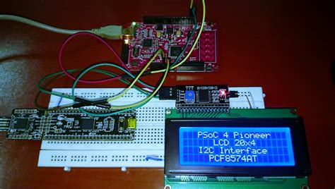 PSoC Latinoamérica I2C LCDChar PCF8574AT PSoC 4 PSoC 5LP