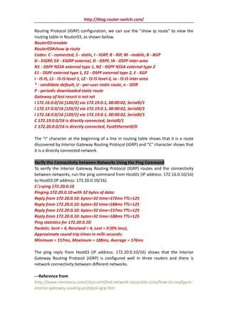 How To Configure Interior Gateway Routing Protocol Igrp Pdf
