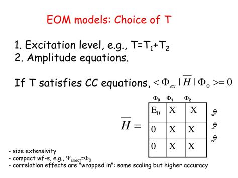 Ppt Equation Of Motion Coupled Cluster Methods For Open Shell And Electronically Excited