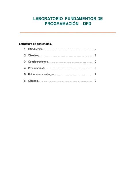 Construir Algoritmos Con Dfd Pdf Algoritmos Programación De