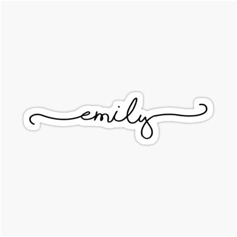 Name Emily Stickers Redbubble
