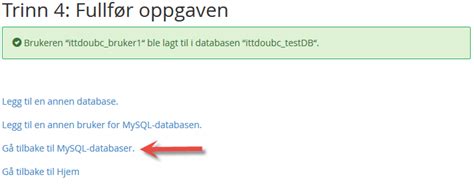opprettelse av mysql mariadb database i cpanel pro isp