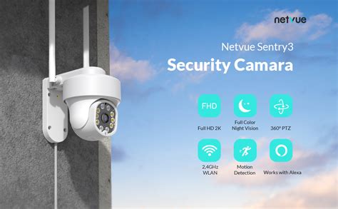 Amazon Com NETVUE Outdoor Security Surveillance Camera G WiFi View Pan Tilt Camera
