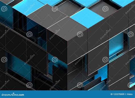 Abstract 3d Rendering Of Geometric Shapes Stock Illustration Illustration Of Concept