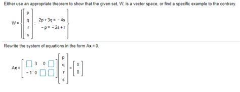 Solved Either Use An Appropriate Theorem To Show That The Chegg