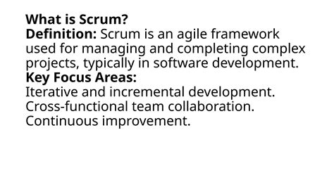 Scrum Framework In An Agile Methodologies Ppt