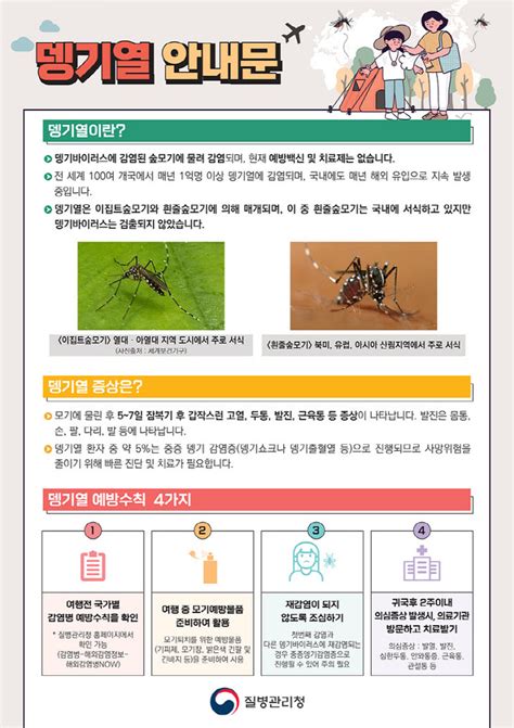 대구시 해외 여행 후 무료 뎅기열 검사 가능